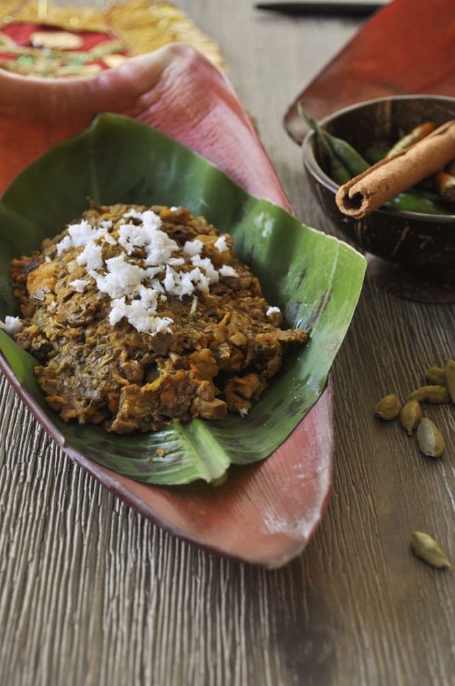 Bengali Mochar Ghonto Recipe - Banana Blossom Curry